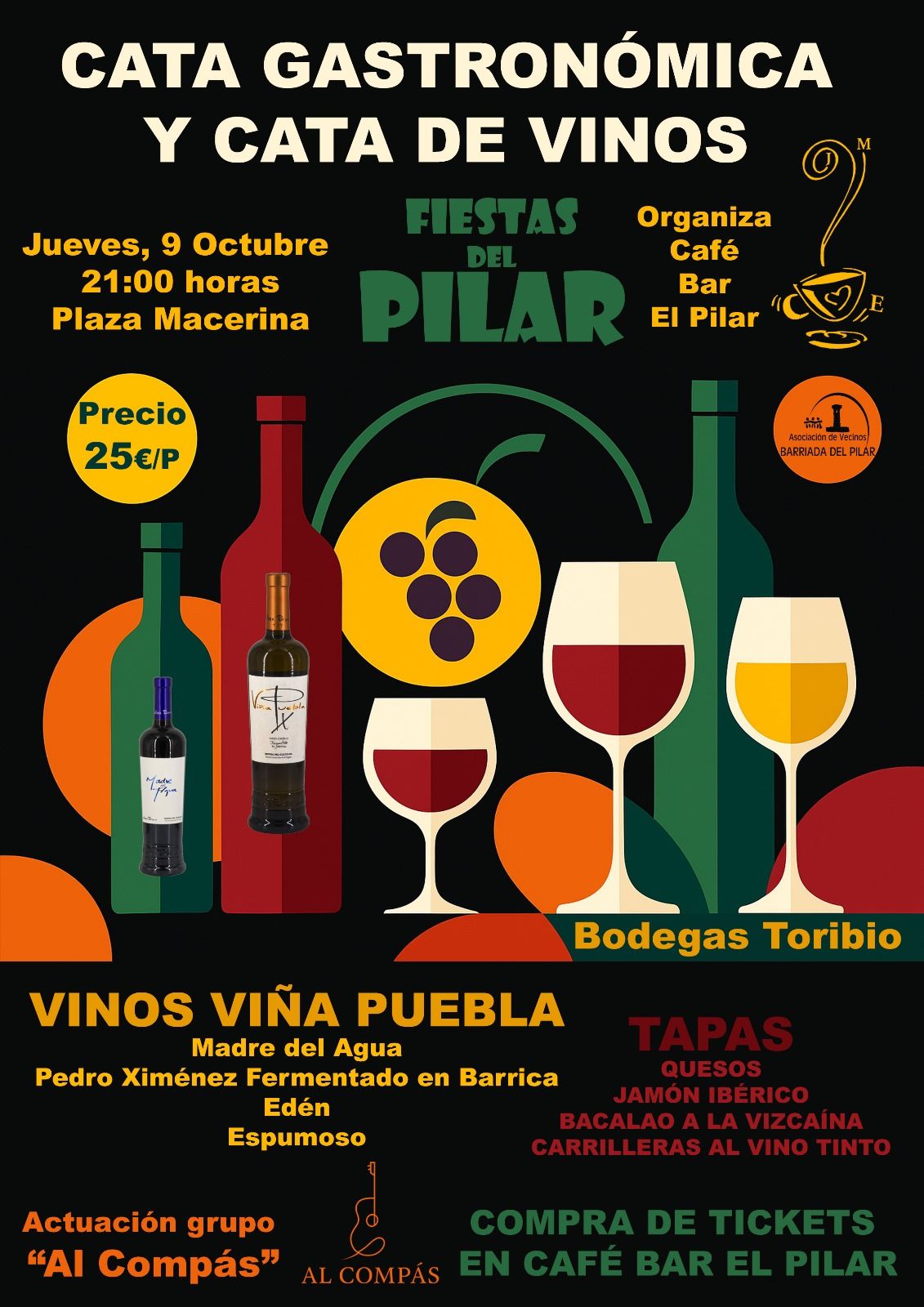 La cata gastronómica y de vinos de las Fiestas del Pilar de Villafranca ...