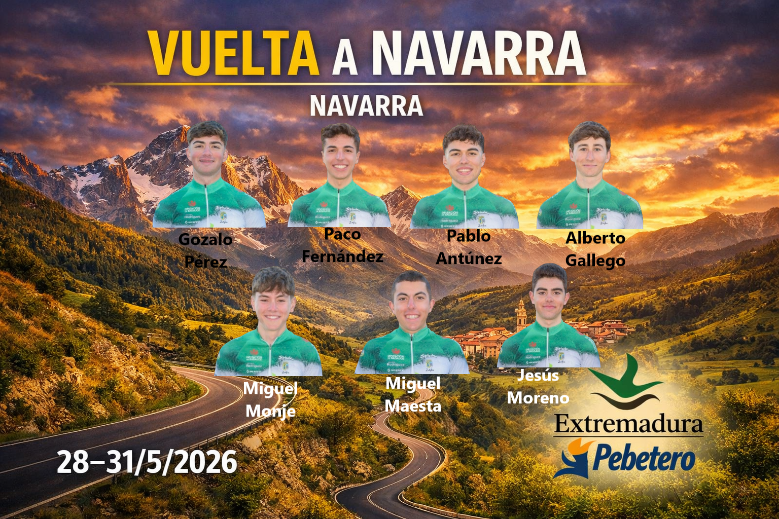 El Extremadura Pebetero afronta la exigente Vuelta a Navarra con Paco ...